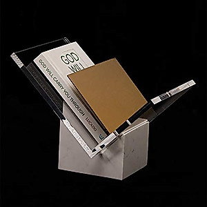 Storage Newspaper Baskets Creative Acrylic Magazine Magazine Rack Office Desktop Newspaper Rack Shelf Bedroom Home Rack (Color : Clear, Size : 272021cm)