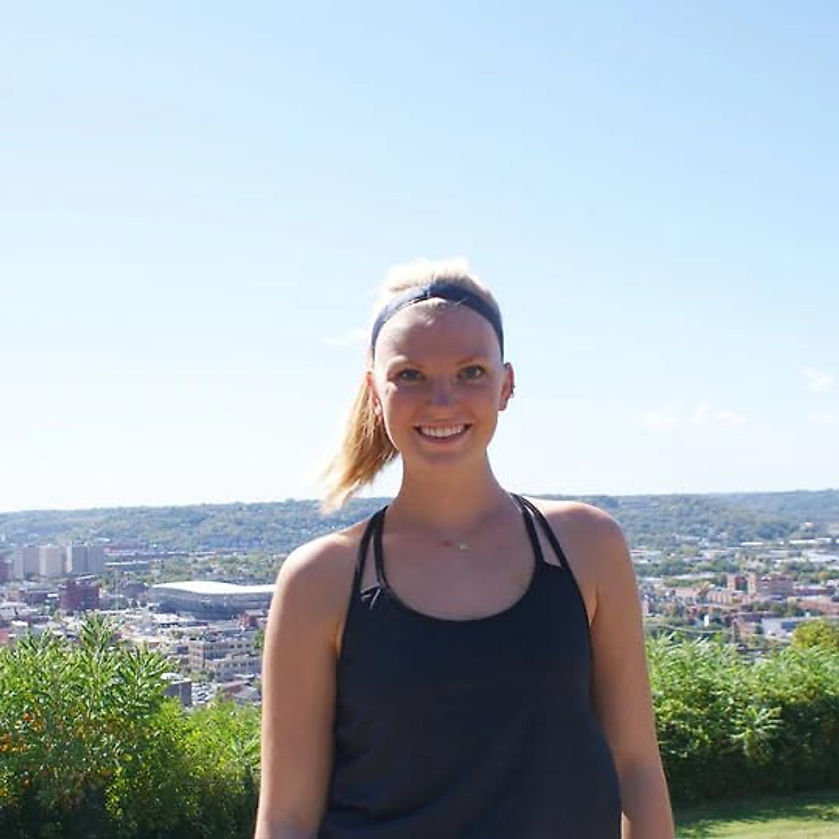 Sweaty Bands Womens Girls Headband - Non-Slip Velvet-Lined Exercise Hairband - Wicked Navy