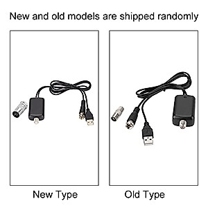 PUSOKEI Indoor TV Antenna Amplifier, HD TV 25dB Low Noise Antenna Signal Booster with Adapter, High Gain TV Channel Boost with USB Power Supply for Focus TV Antenna