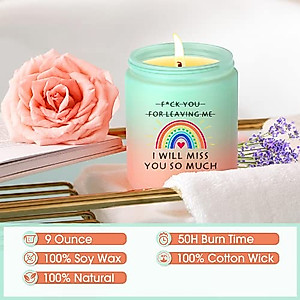 SOGLIM Scented Candles - Going Away Gifts for Coworker, Boss - Farewell Gifts, Miss You Gifts, Coworker Leaving Gifts, Goodbye Gifts for Friend - Funny Co-Worker Candle, Boss Leaving Gifts