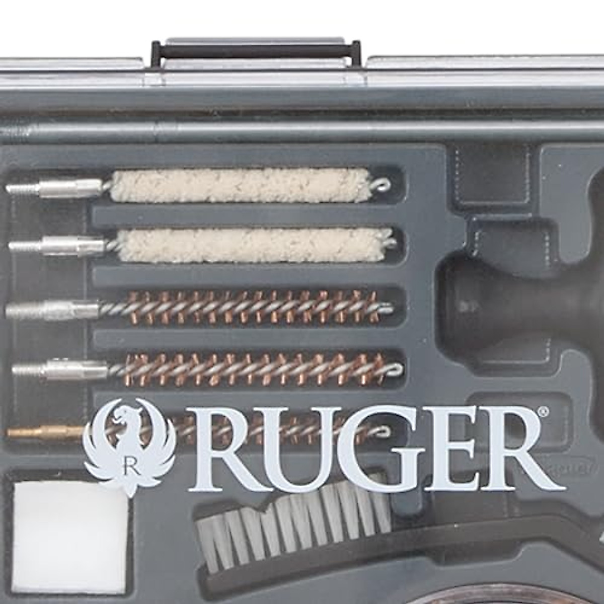 Allen Company Ruger Rimfire .22 Cal Rifle and Handgun Cleaning Kit with Case - Pistol Cleaner - 16-Piece - Gun Accessories for Men and Women,Grey