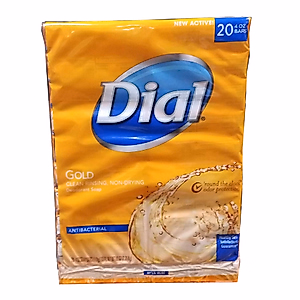 Dial Antibacterial Deodorant Gold Bar Soap, 4 Ounce (Pack of 20) Net Wt 5.LBS