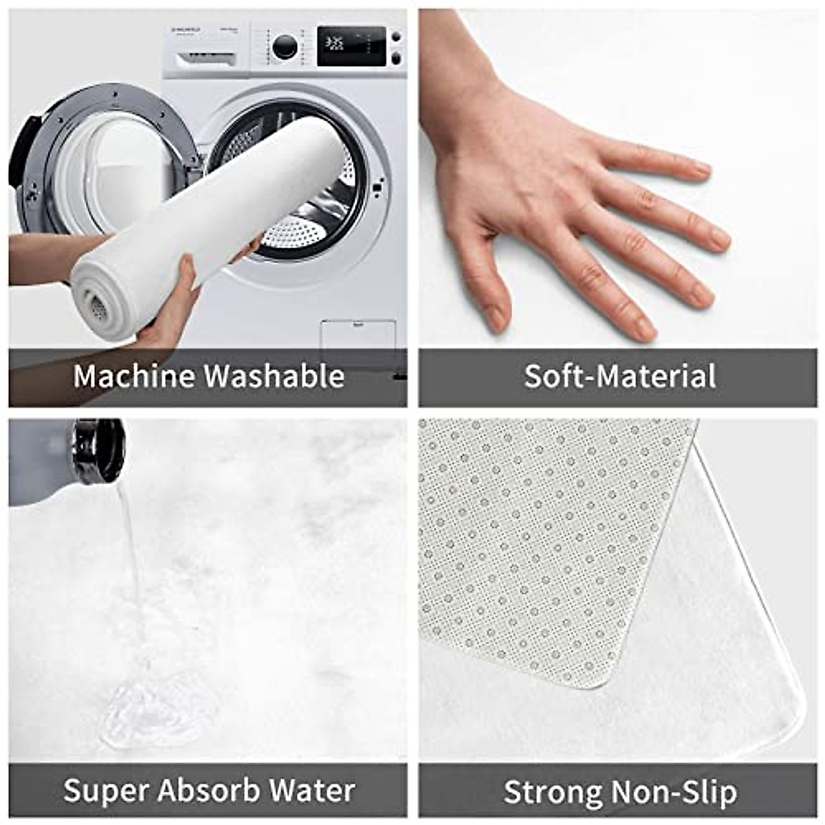 Bath Mat Mid Century Retro Non-Slip Bath Mat for Bathroom/Bedroom Entrance Geometric Diamond Personalized Custom Entry Mats Carpets Absorbent Water and Mud 16"x24"