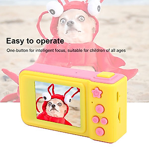Camera Toy, Sports Camera, Intelligent Focus Camera, Digital Camera, for Children of All Ages, (Pink (no Memory Card))