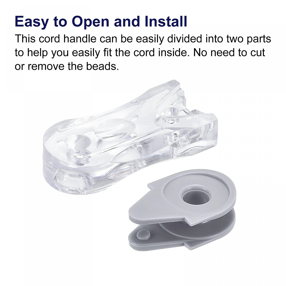 uxcell Blind Cord Weights, 8Pcs 90mm Curtain Window Shutter Beaded Chain Handle Roman Vertical Roller Shade Accessories, Grey