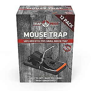 Trap A Pest Mouse Traps - Best Mouse Traps That Work, Sanitary Safe Mouse Catcher for Family and Pet - Reusable Snap Traps for Mice - Indoor and Outdoor Effective Mice Traps (12 Pack)
