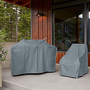 Classic Accessories Storigami Easy Fold Water-Resistant 58 Inch BBQ Grill Cover, Monument Grey