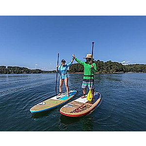 Boardworks Versa | Recreational Stand Up Paddleboard | Bombshell Epoxy Hardboard | 10' 6", Bamboo/Blue (4440529519)