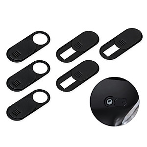 DS. DISTINCTIVE STYLE Camera Cover Slide Car Camera Privacy Cover Webcam Sticker Blocker Compatible with Tesla Model 3 and Model Y Accessories (Black - 6 Pack)