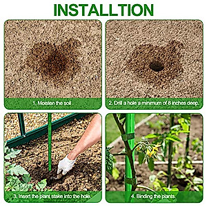 WAENLIR Garden Stakes 60 inch 5ft Sturdy Plant Sticks/Support, Tomato Stakes, Pack of 30