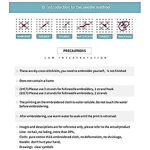 Disxvivy Cross Stitch Stamped Full Embroidery Kits DIY 11CT Cotton Thread Printed DIY Needlepoint Kits DMC Craft Needlework Set Cross-Stitch Stamped Sets-Snowy Night Northern Lights 18.1×26 inchs