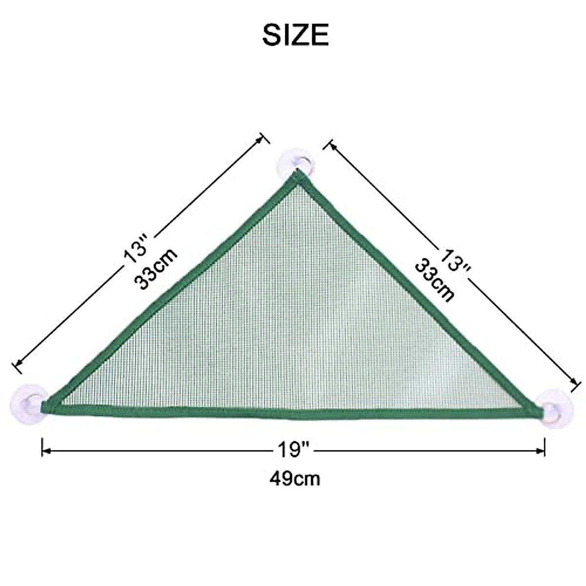 Lucky Interests 8 pcs Reptile Hammock Lounger, Lizard Hammock with Strong Suction Cup Triangle Bearded Dragon Lounger for Iguanas Geckos Lizards Anoles Snakes with 8 Reptile Food Bowl (Green, Black)