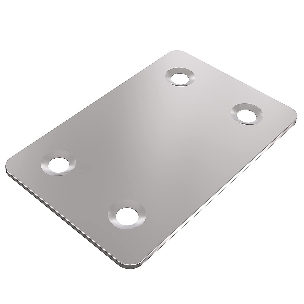 2.4 x 1.5 Inch Metal Flat Straight Mending Plates Fixing Corner Brace with Screws for Furniture, Wood, Shelves, Cabinet, 12 Pcs