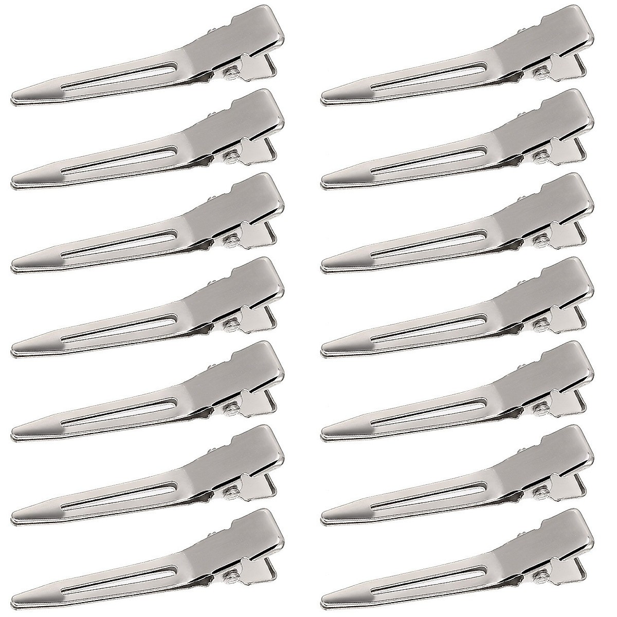 Hicarer 1.75 Inches Single Prong Hair Clips, 50 Pack - Durable Metal Alligator Clips for Dreads Lock Clips, Hair Extensions, Pin Curls, Hair Pins