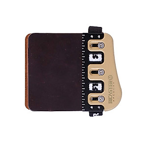 BICASTER Barebow Finger Tabs Cordovan Leather + Brass String Walking Finger Guards - RH (Medium)