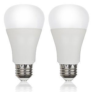 LED Light Bulbs 100 Watt Equivalent A19 LED Bulbs Daylight 5000K, 15W 1600LM Super Bright, E26 Base, Energy Saving Lightbulbs for Living Room Bedroom Home Office, Non-Dimmable, CRI 85, 2-Pack