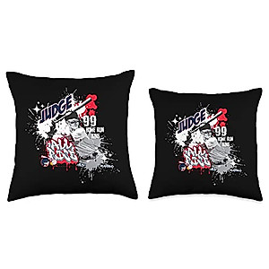 Ryno Sports Aaron Judge New York Baseball Sket One x MLB Players Throw Pillow, 18x18, Multicolor