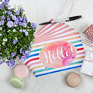60 Pieces Hello Postcards Pack School Postcards Back to School Teacher Postcards Hello Blank Note Cards Hello Design Greeting Cards Thinking of You Cards for Adults Teacher Kids Students, 4 x 6 Inch