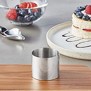 Mercer Culinary Steel Ring Mold Chef, 2 Inch x 1.75 Inch, Stainless