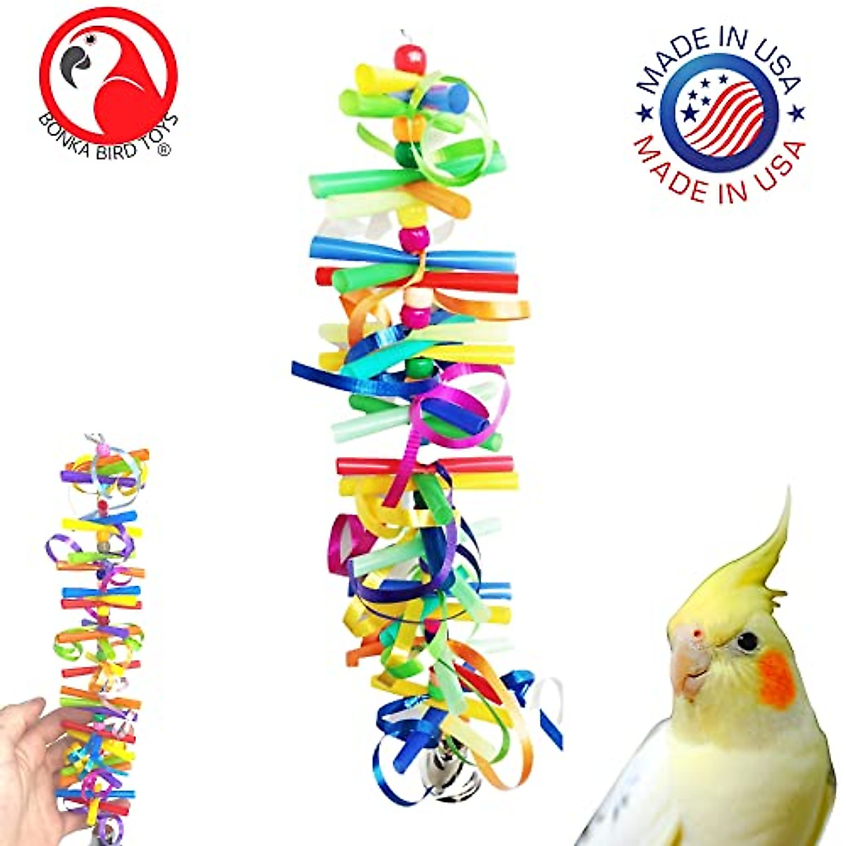 Bonka Bird Toys 1917 Party Small Medium Bird Toy Parrot cage Craft Toys Cages Cockatiel Budgie Lovebird