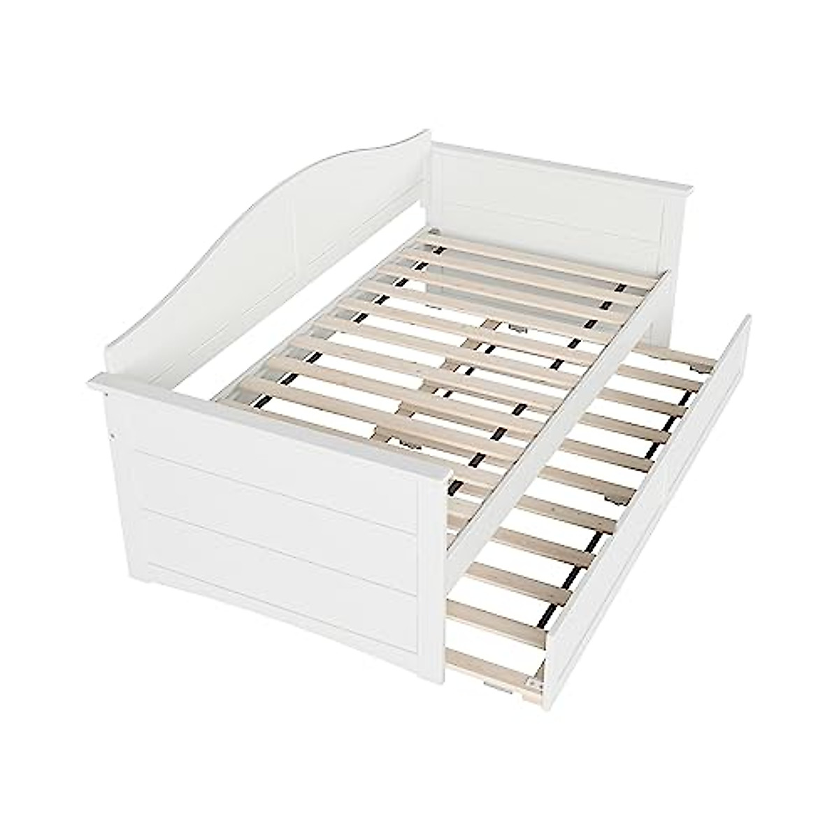 AFI, Acadia Twin Size Wood Daybed Frame with Twin Trundle, White