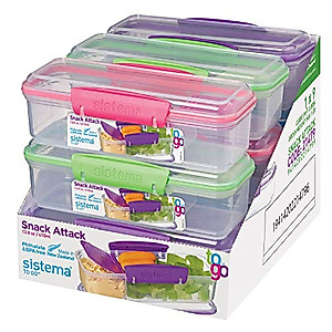 Sistema Snack Attack to Go Snack and Dip Container, 13.6 oz