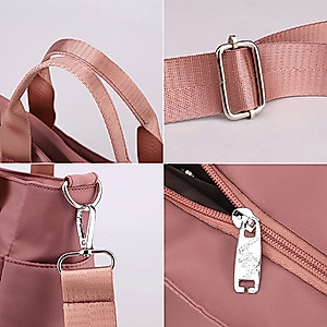 Small Nylon Cross Body Bag Purses for Women Tote Satchel Waterproof Crossbody Handbag Cute Purple Purse with Zipper Pocket Travel Messenger Women's Over the Shoulder Bag Ladies Casual Hand Bags Trendy