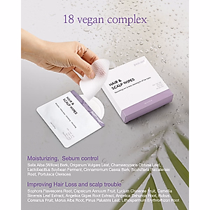 Junivuni hair scalp wipe - Soothe and Revive: Scalp Care Hair Cleansing Wipes - Refresh your hair, anywhere, anytime - Great for Braids, Dread hairstyles