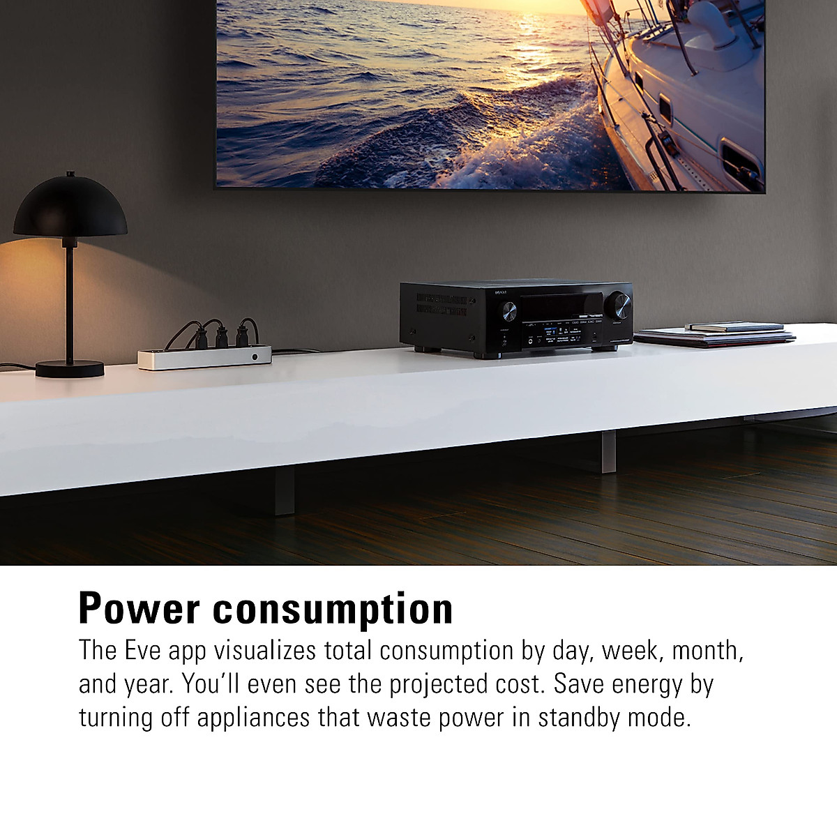 Eve Energy Strip - Apple HomeKit Smart Home Triple Outlet & Power Meter with Built-in Schedules & Switches