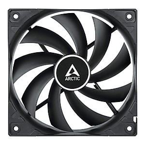 ARCTIC F12 PWM PST CO - PC Fan, 120mm Fan, PC Case Fan with PWM Sharing Technology (PST), Dual Ball Bearing for Continuous Operation, Computer, Fan Speed: 230-1350 RPM - Black