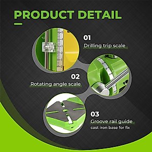POWLAB Upgrade Floor Drill Press Stand Table with Rotary Tool, 90° Rotating Fixed Frame, Clamp for Hand Drill Benchtop Drilling Collet,Table Drill Press Kit Tool Holder for Benchtop Repair
