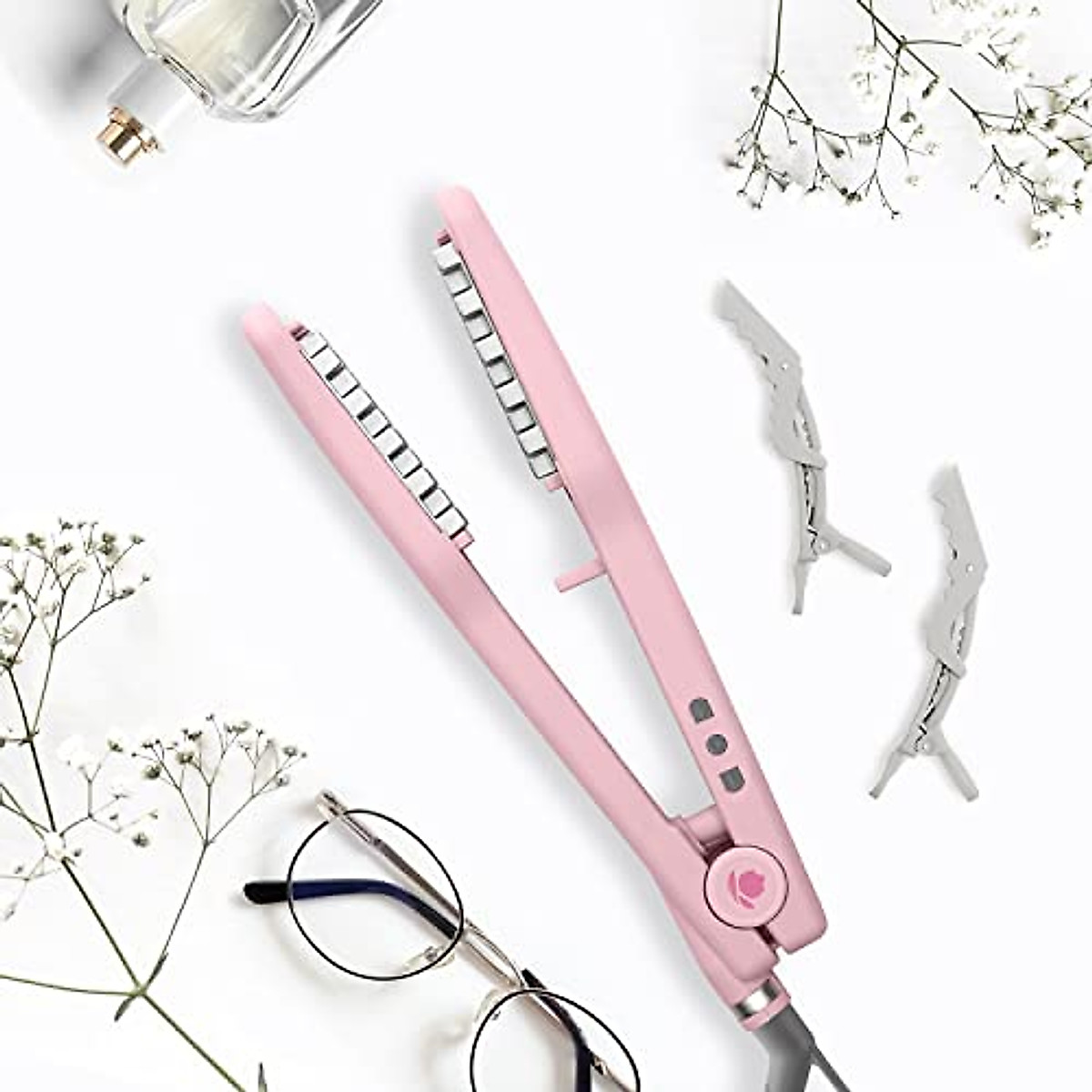 Voloom Petite 1” Inch Professional Volumizing Ceramic Hair Iron | for Medium Length or Fine Texture Hair Volume | Adjustable Temp | Auto Shut-Off