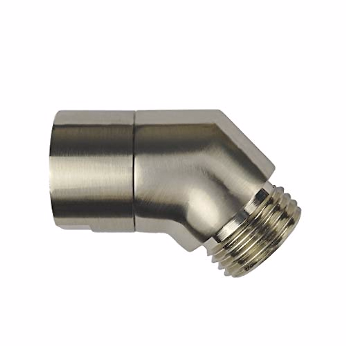G-Sunny Brushed Nickel Handhold Shower Elbow Adapter Shower Head Elbow Adapter (135degree)