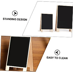 STOBOK 2pcs Painting Small Blackboard Mini Blackboard Signs Mini Chalkboard Signs for Food Small Chalkboard Labels Wedding Chalk Signs Wedding Sign Office Cypress Note Board Dual Purpose