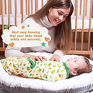 Baby Swaddle Blanket Wrap for Newborn Boy & Girl - Baby Swaddles 0-3 Months - Velcro Swaddle - Baby Swaddlers - Adjustable Infant Swaddling Blankets - Baby Swaddle Sleep Sacks - Infant Swaddle Warp