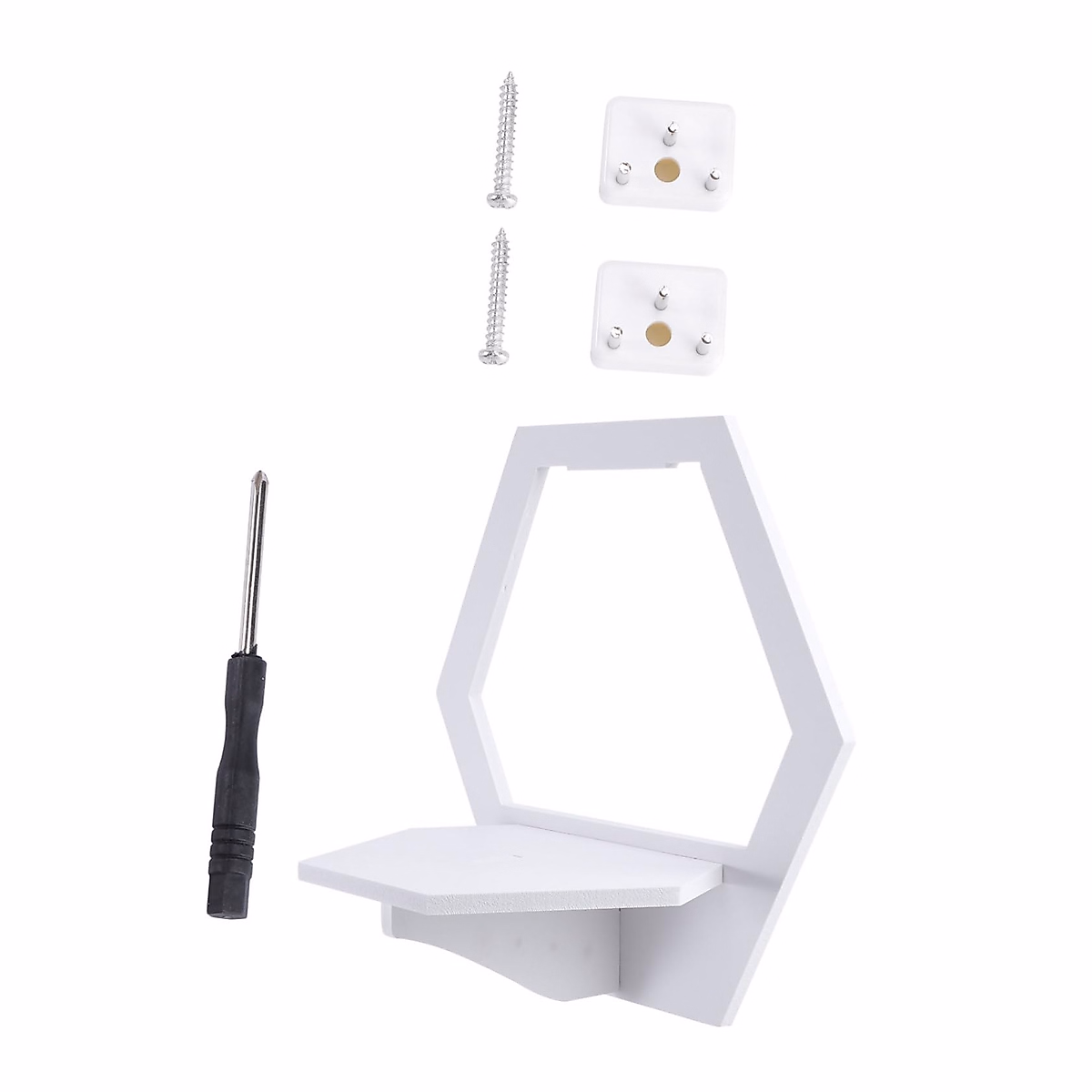 Cabilock 1pc Shelf Corner Shelves Square Plant Stand Jewelry Holder Plant Holder Decorative Floating Shelves Decorative Shelves Bedside Rack Rustic Wall Headboard Wall Hanging Plastic White