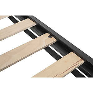 Harper & Bright Designs Metal Bunk Bed Twin Over Twin with Trundle, Heavy Duty Bunk Beds with Texteline Guardrails and Wood Slats, Twin Bunk Bed for Kids Boys Girls Dormitory Bedroom, Black