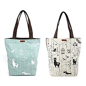 CHALA Canvas Eco Tote Assortment with Interior Organizer - Pack of 2