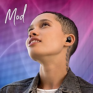 Skullcandy Mod In-Ear Wireless Earbuds, Multipoint Pairing, 34 Hr Battery, Microphone, Works with iPhone Android and Bluetooth Devices - Black