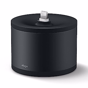 elago D Stand Charging Station Compatible with Apple Devices - Charging Dock Compatible with Apple TV Remote, Compatible with iPhone and More, Premium Aluminum, Cable Required (Black)