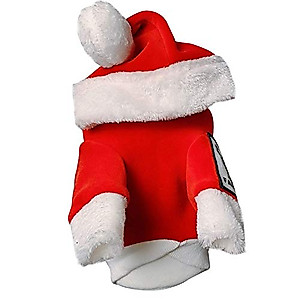 COUTUDI Dog Christmas Costume Dog Santa Claus Costume Dog Cat Christmas Holiday Outfit Pet Christmas Clothes (Men Size)