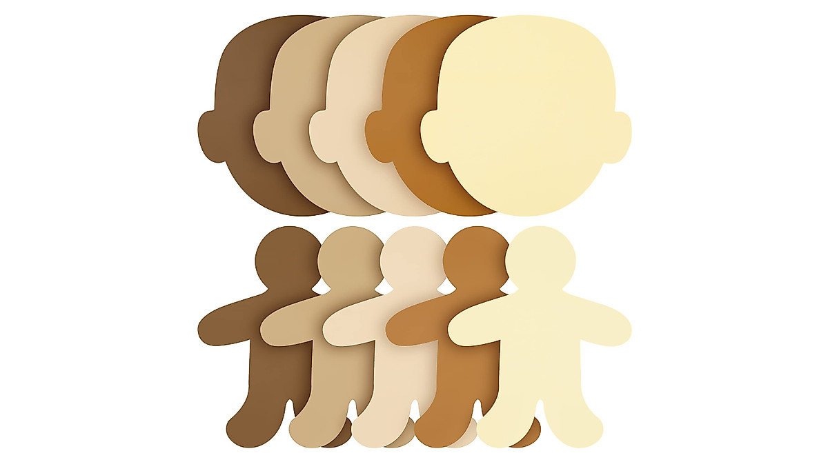 Containlol Multicultural Faces Cutouts for Kids Crafts