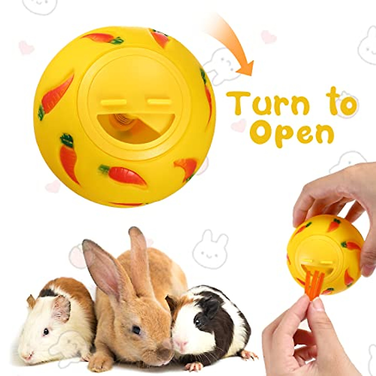 9 Pack Stack up Bunny Cups and Treat Ball for Bunny Toys Rabbit Food Dispenser Rabbit Stacking Cups Snack Ball Rabbit Toys Snack Cups Rainbow Colors Plastic Nesting Toys for Small Animals Rabbits