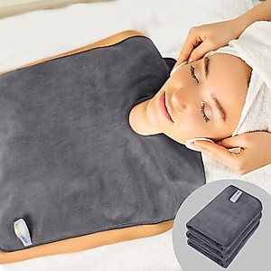 SINLAND Microfiber Esthetician Towels for Facials Mask Removing Face Wrap Soft Facial Cloth with Split Design Spa Towels for Facial Steam Massage and Cleansing