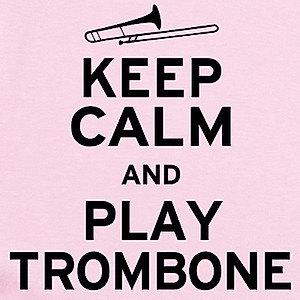 CafePress Keep Calm Play Trombone Infant Bodysuit Cute Infant Bodysuit Baby Romper Petal Pink