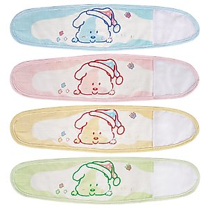 Liitrton 4 PCS Cartoon Pattern Cotton Baby Infant Umbilical Cord Belly Band for 0-12 months (Random Color, Cute Dog)