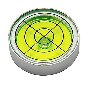 Levels Bubble Mini Tool Aluminum Small Bullseye Level Round Spirit Bubble Level for Precise Leveling in Any Position 30mm(silver)