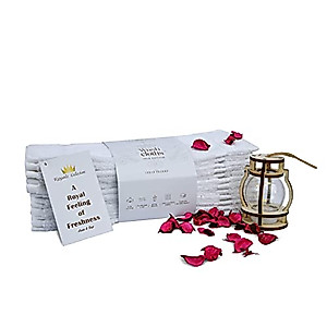 Royalz Collection Luxurious White Washcloths 12 Pack 550 GSM 100% Ring Spun Cotton - 13 x 13 Wash Cloths for Your Face and Body - Highly Absorbent Face Towel for Drying Face