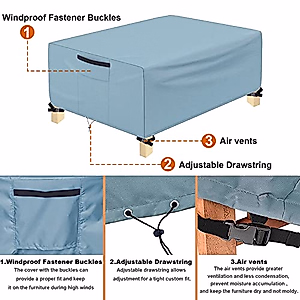 MUTUSHI Patio Furniture Cover Small, Waterproof Outdoor Table Cover, 74" CM x 47" CM x 28" CM, Durable Oxford,Patio Table Cover, -Twilight Blue