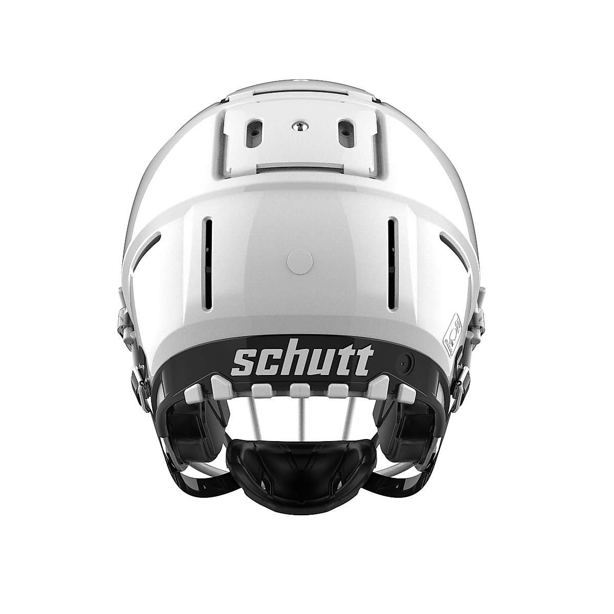 Schutt F7 2.0 Collegiate Football Helmet, ROPO DW NB VC Facemask Attached, Large, White